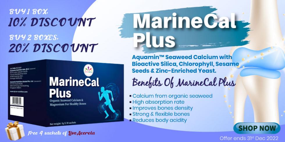 MarineCal Plus | Aquamin™, Bioactive Silica, Sesamin. Chlorophyll & Zinc